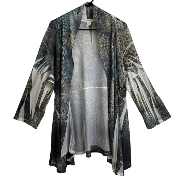 Jess & Jane | Sweaters | Jess And Jane Cardigan Womens 3x Plus Animal ...